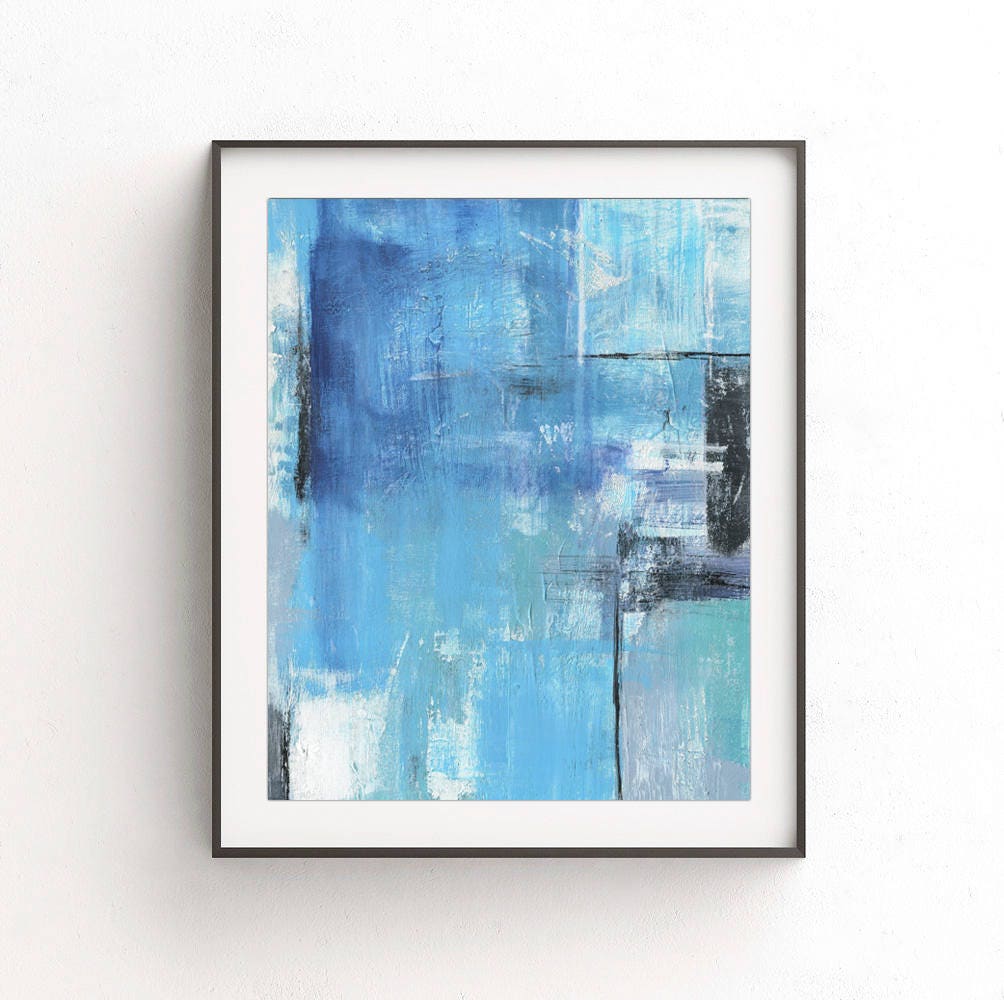 Digital Download Blue White Prints Set of 2 Printable Art - Etsy