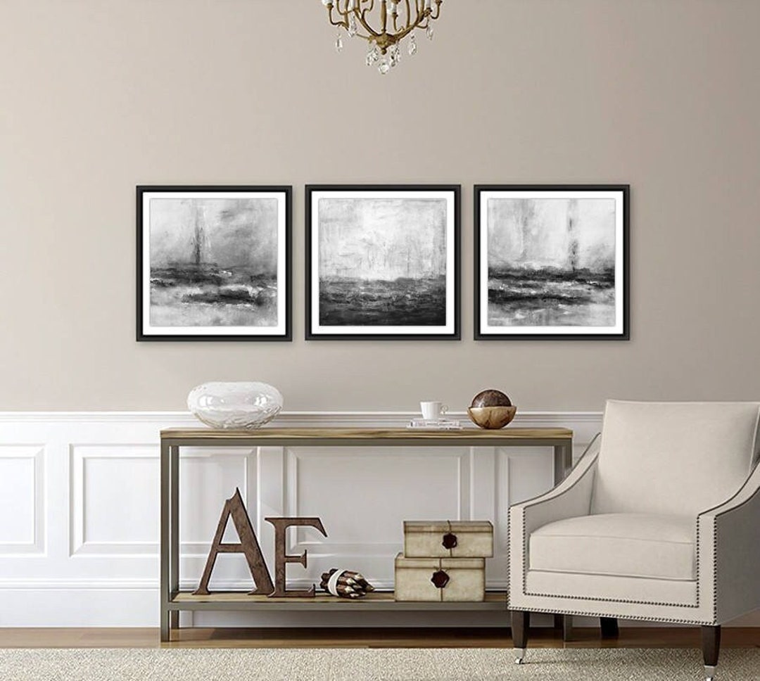 Set of 3 Prints Digital Downloadable Art Triptych Prints for Office ...