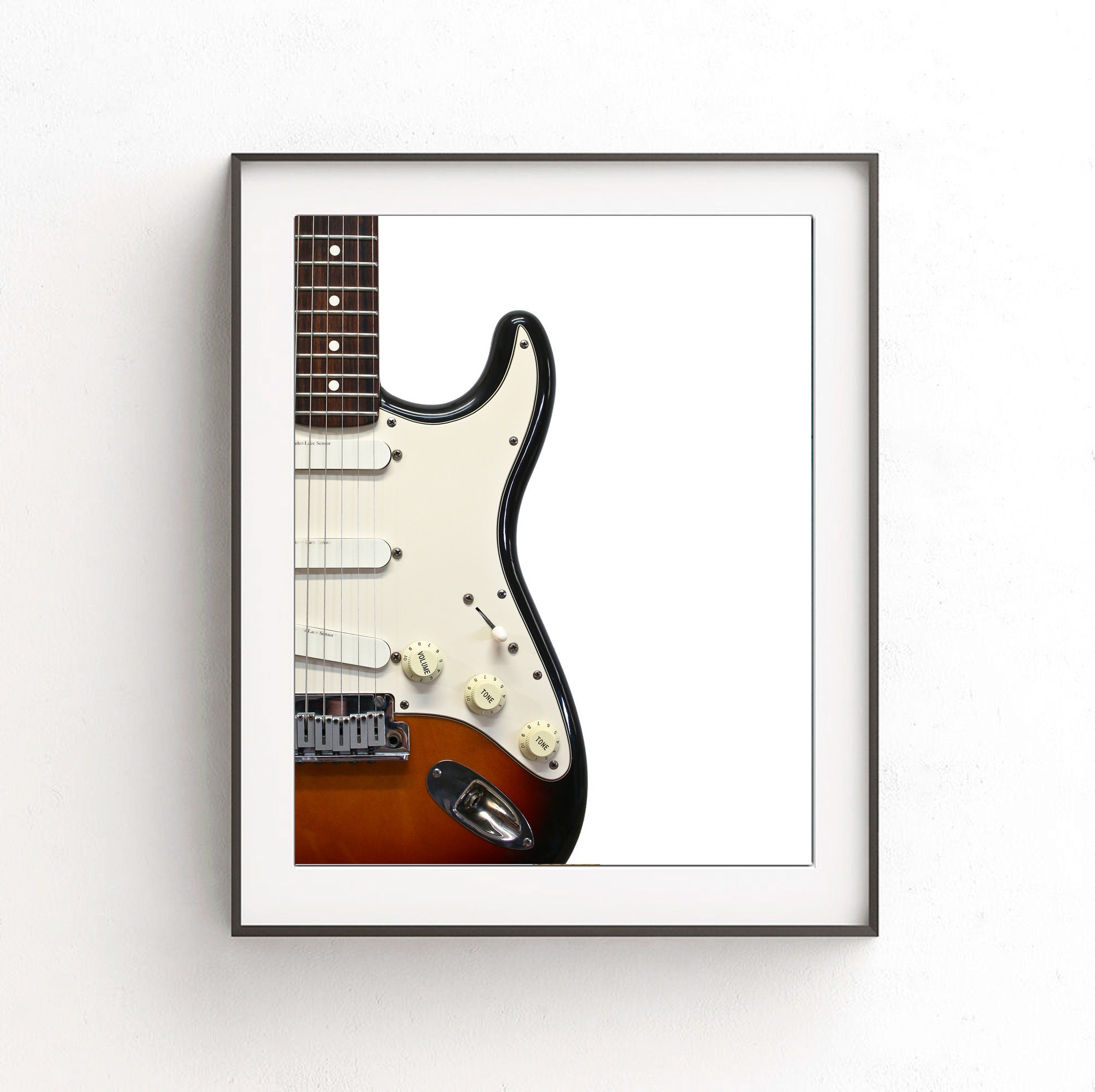 Set of 3 Digital Guitar Prints, Telecaster Stratocaster and Jazzmaster ...