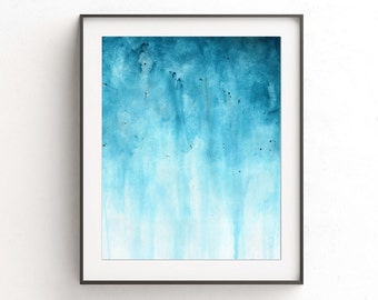 Printable Wall Decor Blue White Instant Download Art Abstract | Etsy