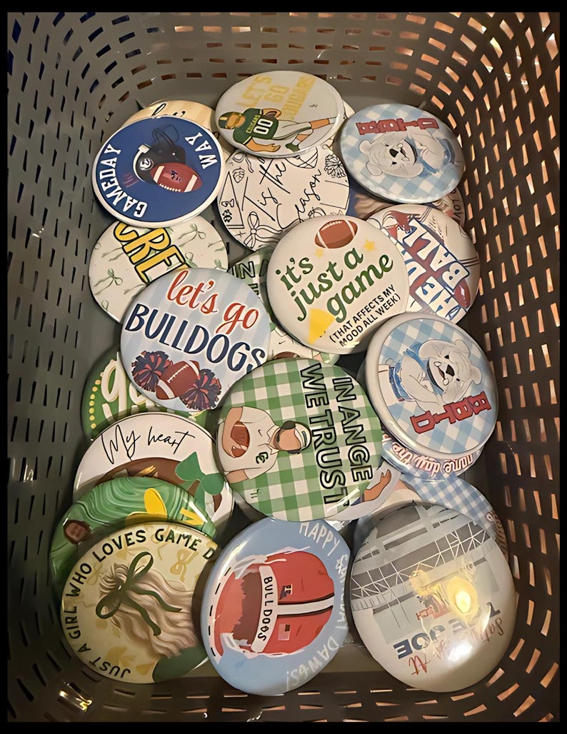 Custom Game Day Spirit Buttons – 2.25” Personalized Pins for Schools ...