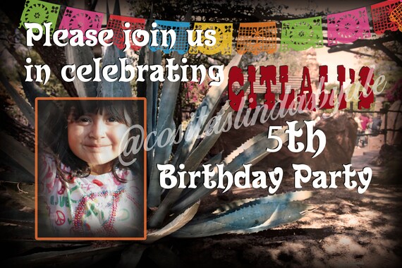 Fiesta Full Color Invitation Printable | Etsy