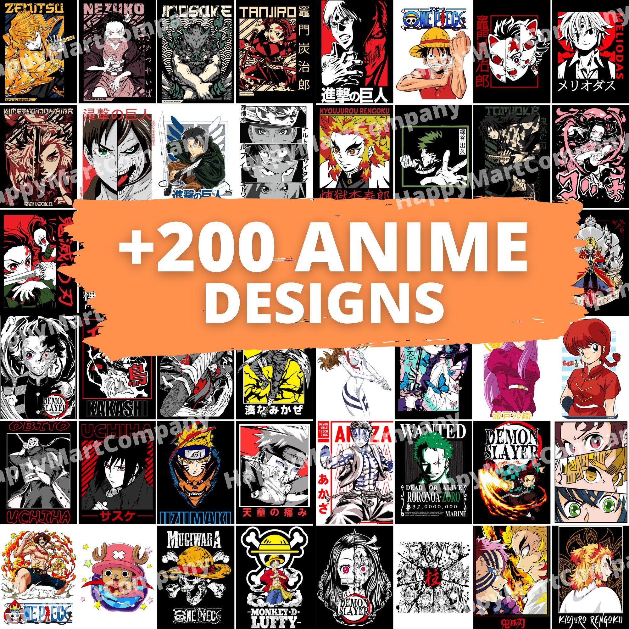 Anime 200 Editables Ai EPS PNG JPG - Etsy India