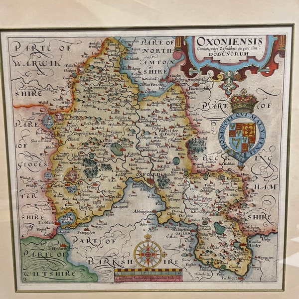 1600s Map of England - Etsy