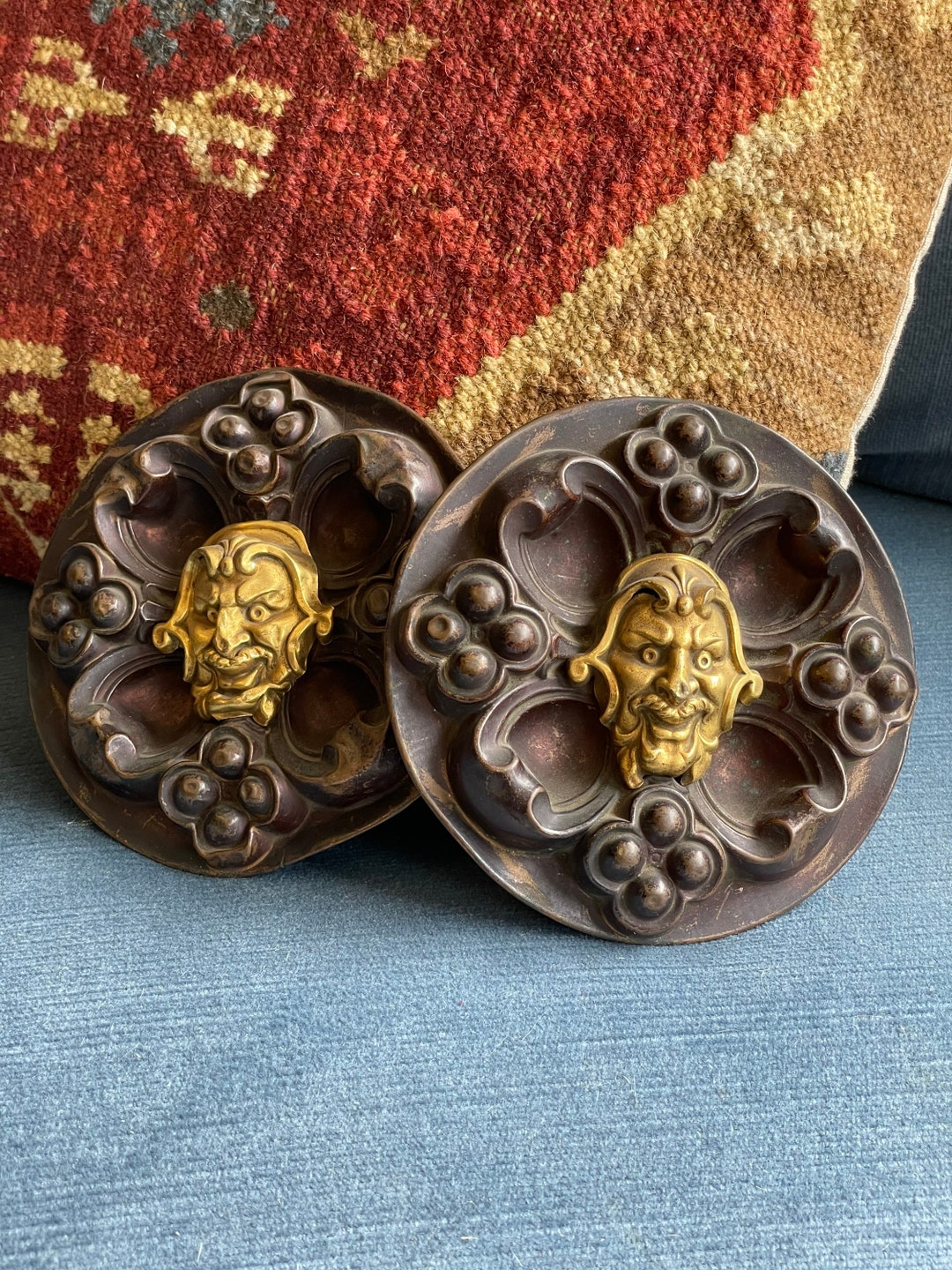 18th C. French Curtain Stays- PAIR- Grotesques - Etsy