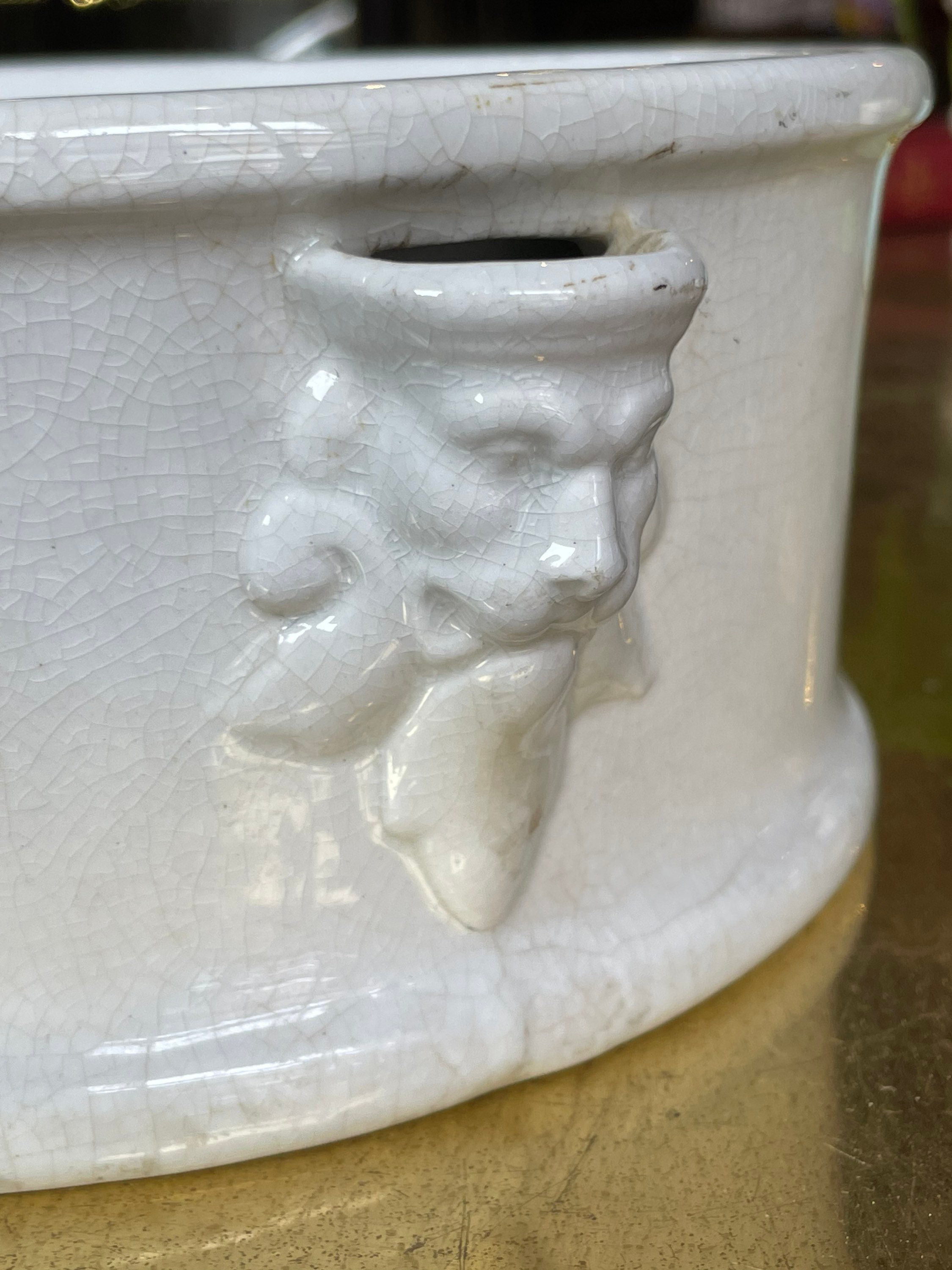 1850s English Ceramic Spittoon Lionheads - Etsy