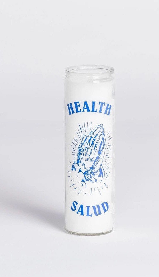 Health Salud Glass Encased Novena Vigil Candle - Etsy