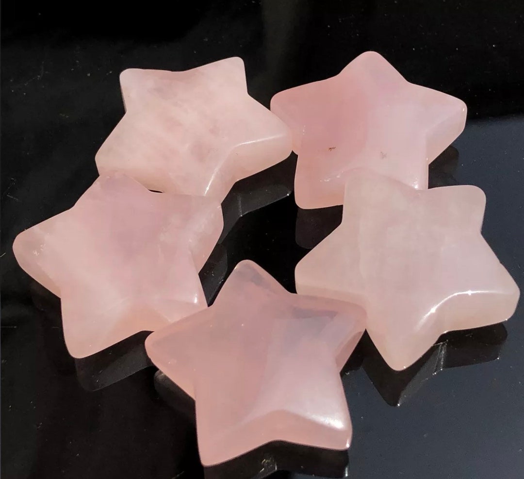 Pink Quartz Star Shaped Stone - Etsy