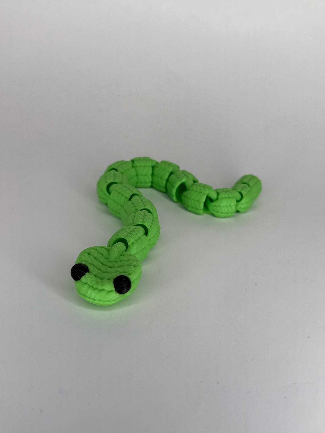3D Printed Snake Toy: Knit-texture Articulated Fidget - Etsy