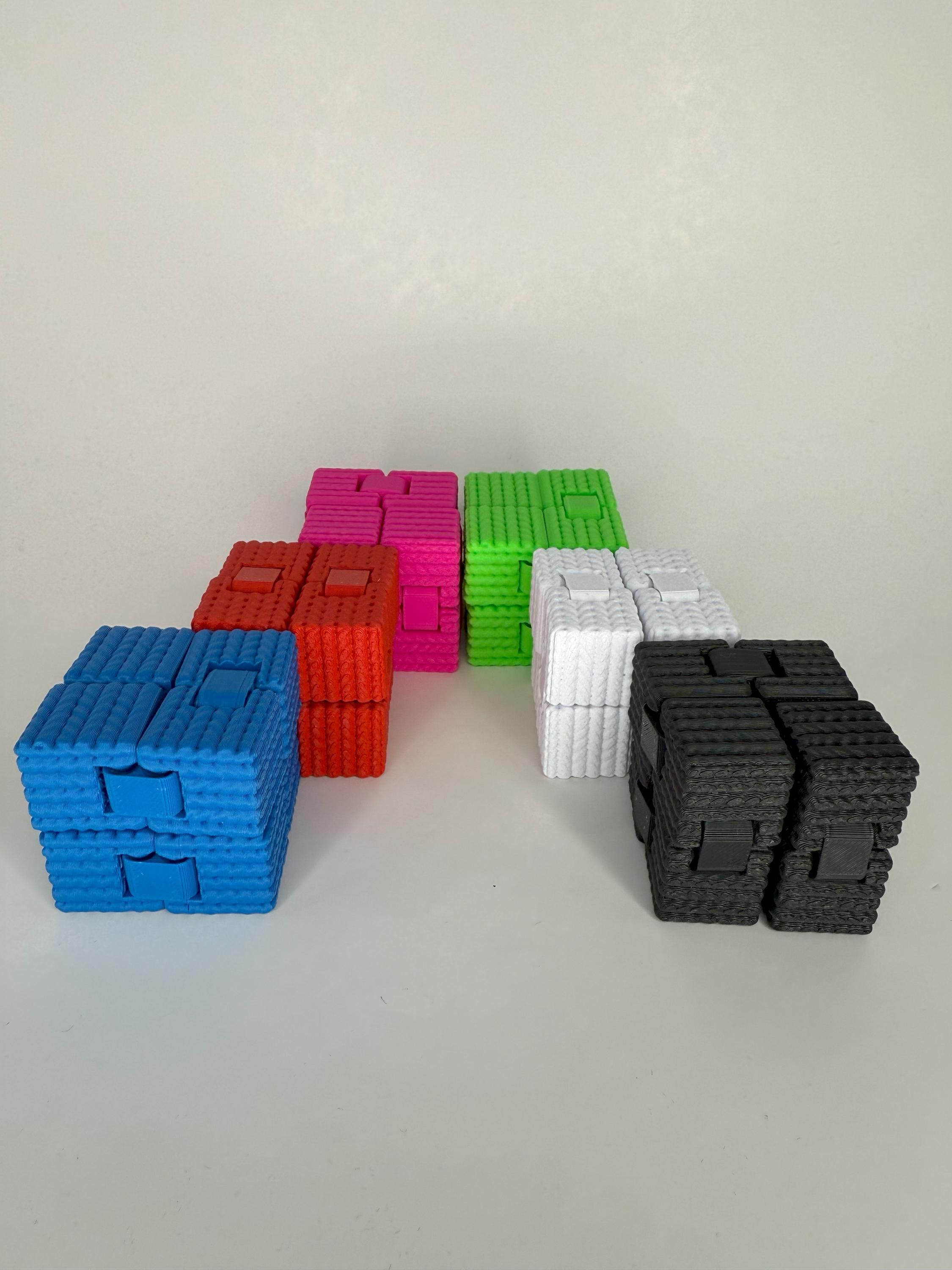 Knit-textured Infinity Fidget Cube: 3D Printed Sensory Desk Toy - Etsy