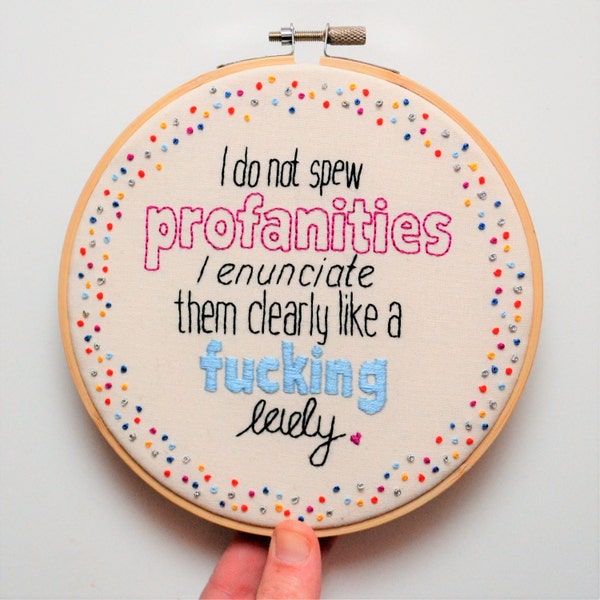 Profanity Embroidery - Etsy