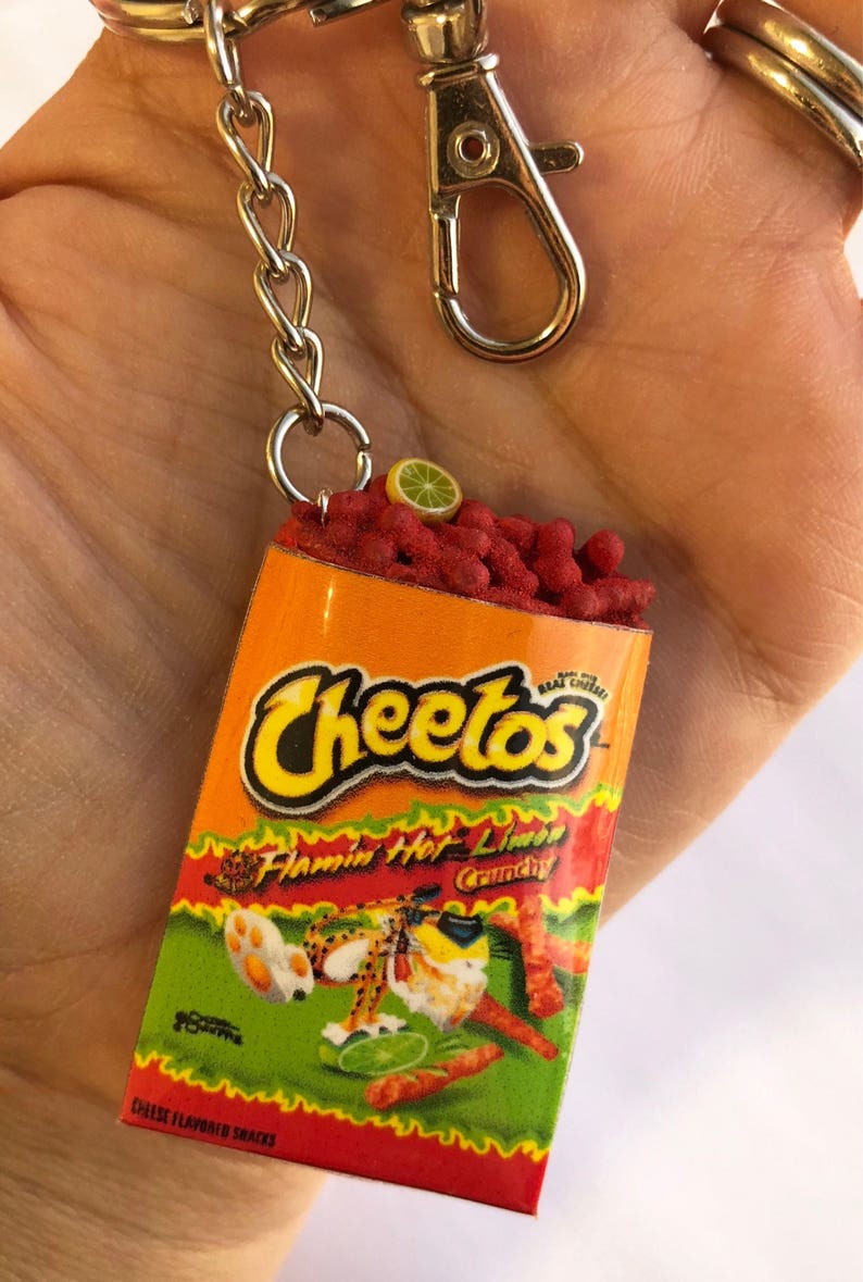 Flamin Hot Cheetos With Limon Keychain - Etsy
