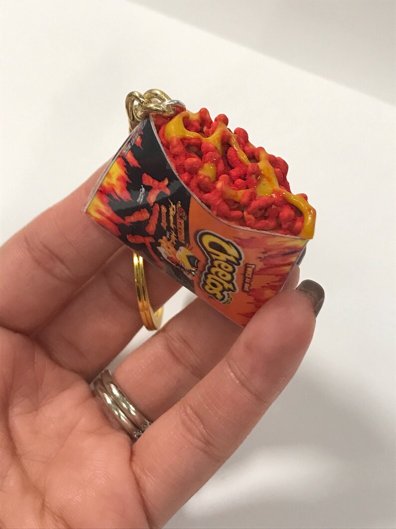 Flamin Hot Cheetos Bag With Nacho Cheese Keychain - Etsy