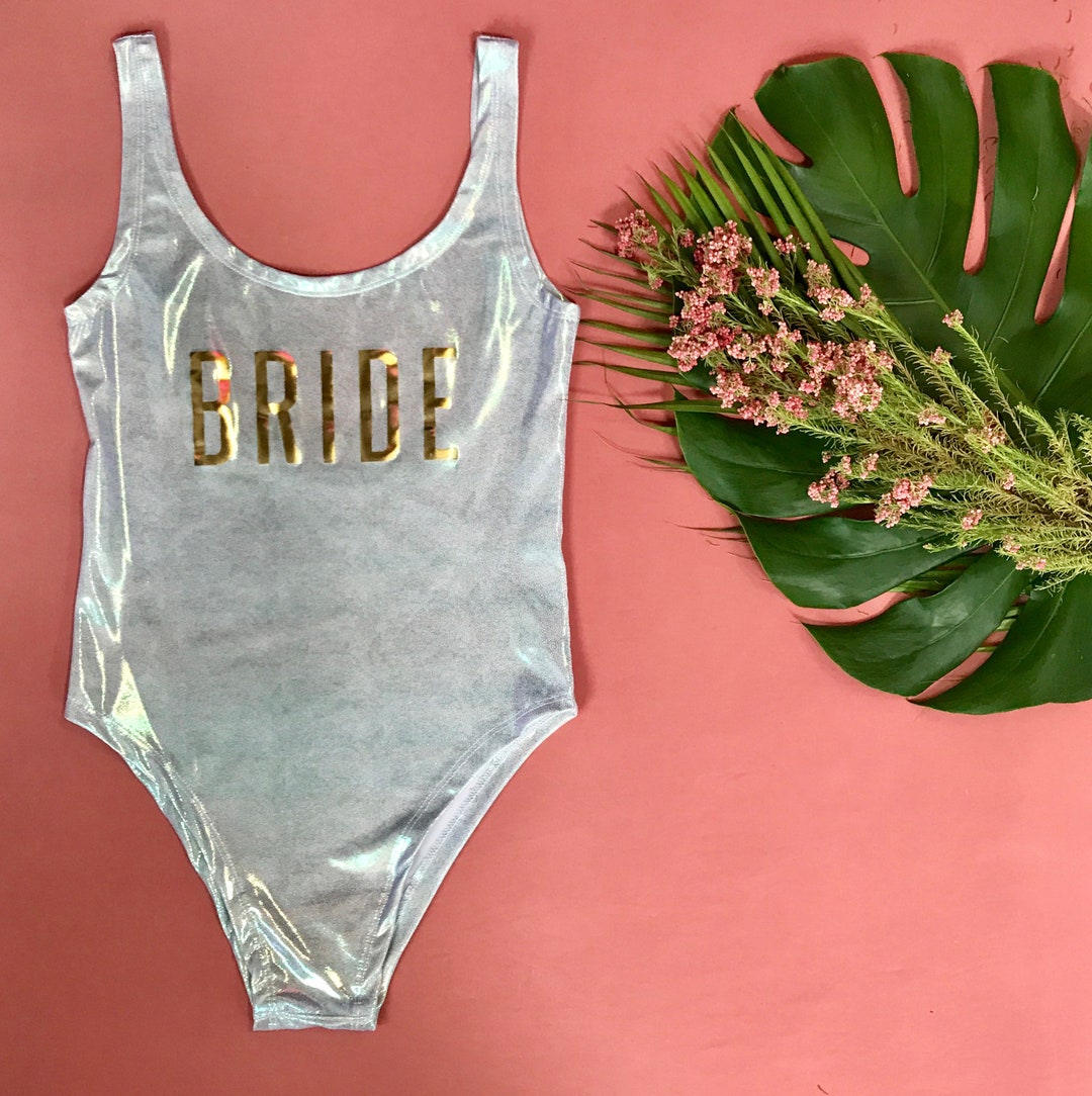 Bachelorette Party Swimsuit BRIDE One Piece Swimsuit - Etsy