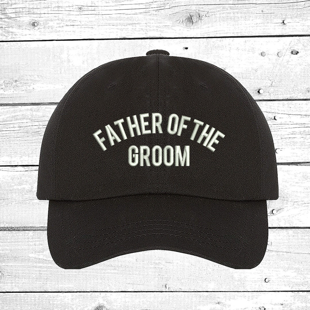 Father of the Groom Dad Hats, Father of the Bride Hat, Block Font Hat ...