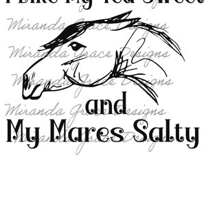 Tea Sweet & Mare Salty Svg, Digital, Western, Horse Girl, Svg File Only ...