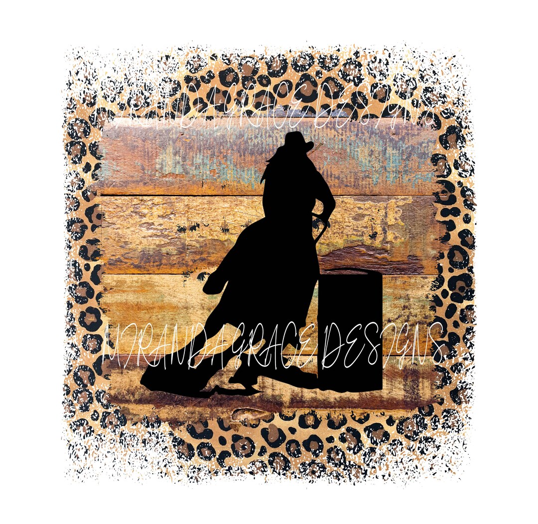 Leopard Western Barrel Racer PNG Sublimation, DTF Digital File - Etsy