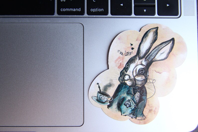 Alice in Wonderland White Rabbit Sticker - Etsy