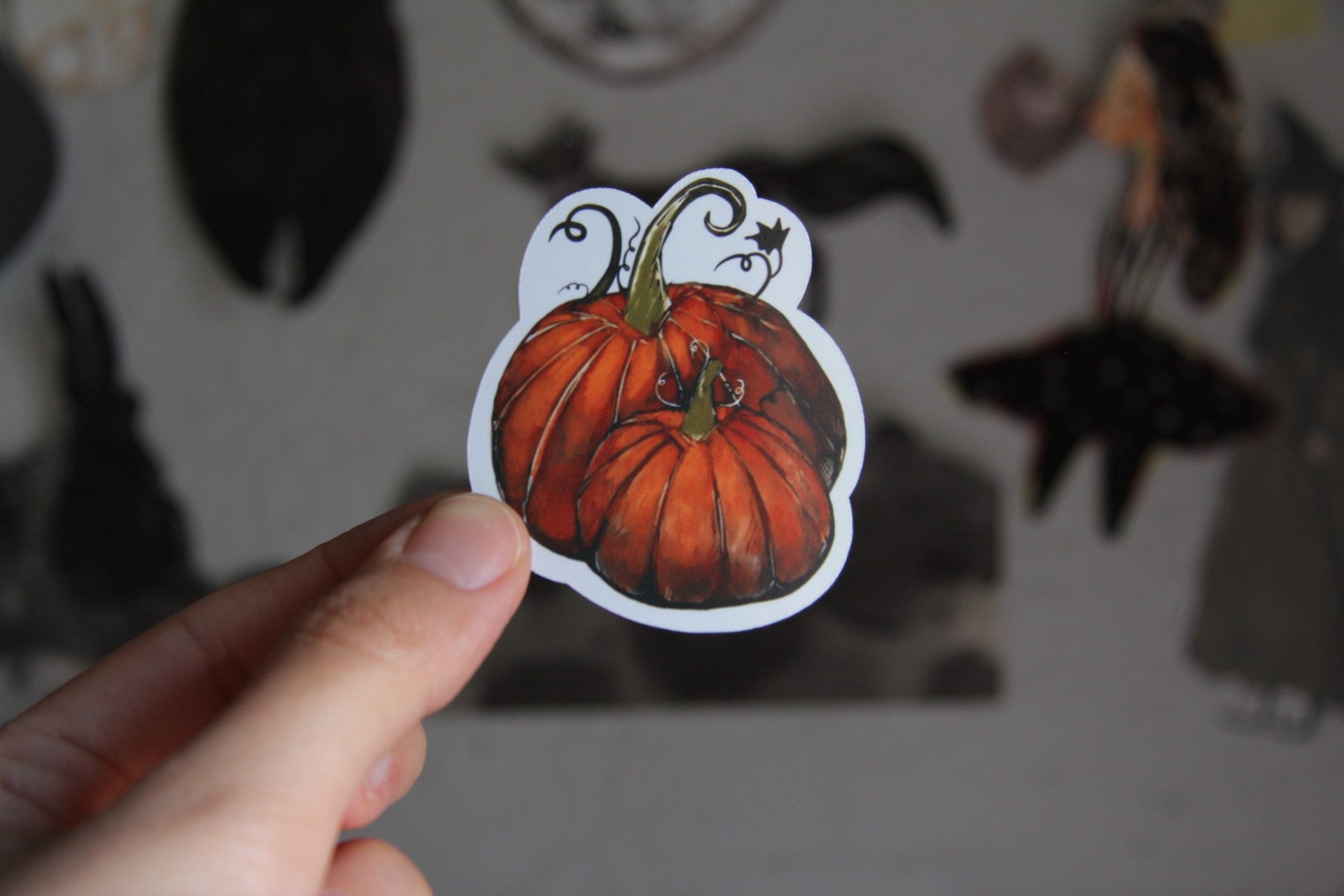 Autumn Sticker Set Fall Sticker Set Rabbit Sticker Tiny - Etsy