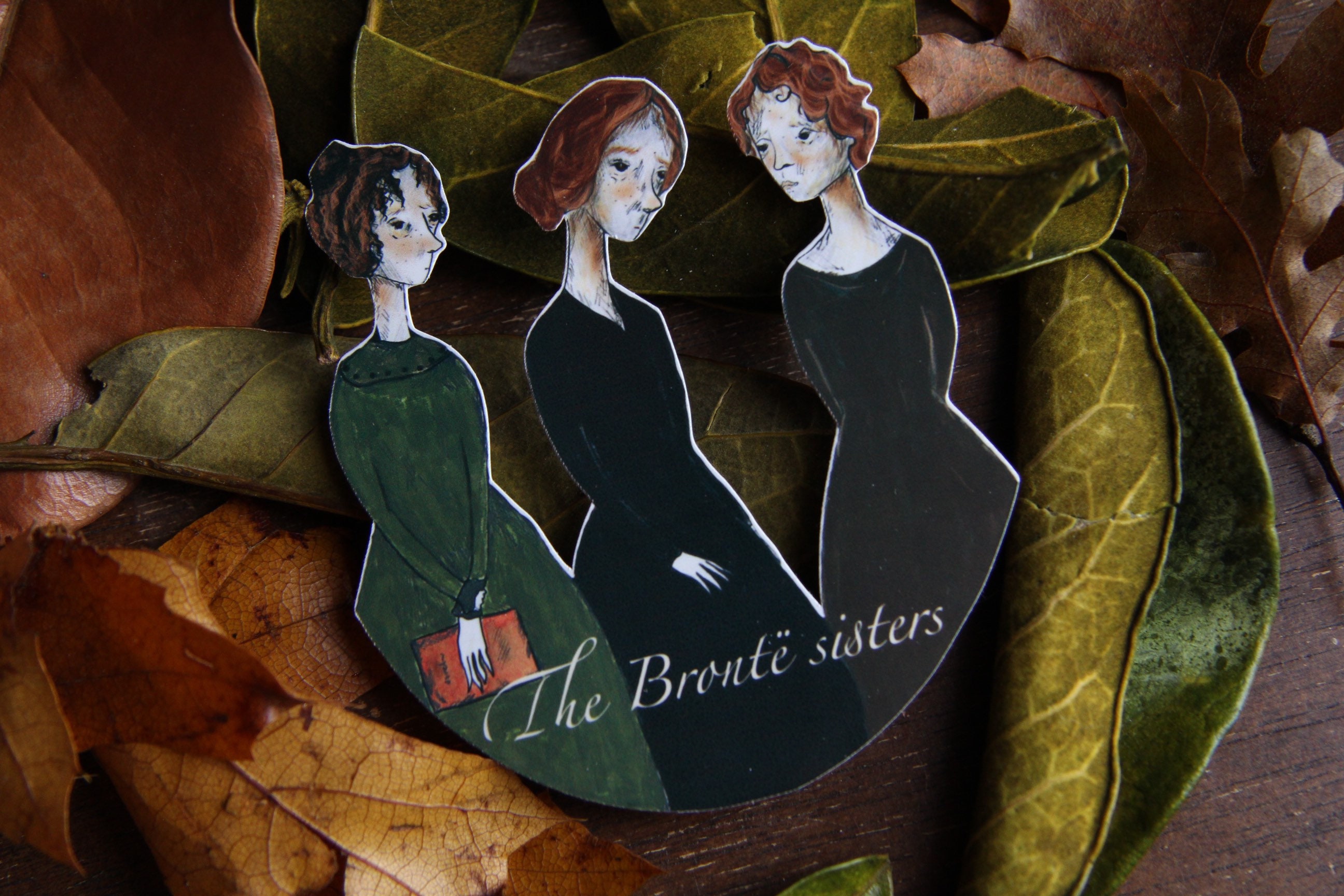 The Bronte Sisters Sticker, Gothic Sticker, Spooky Sticker, Sticker for ...