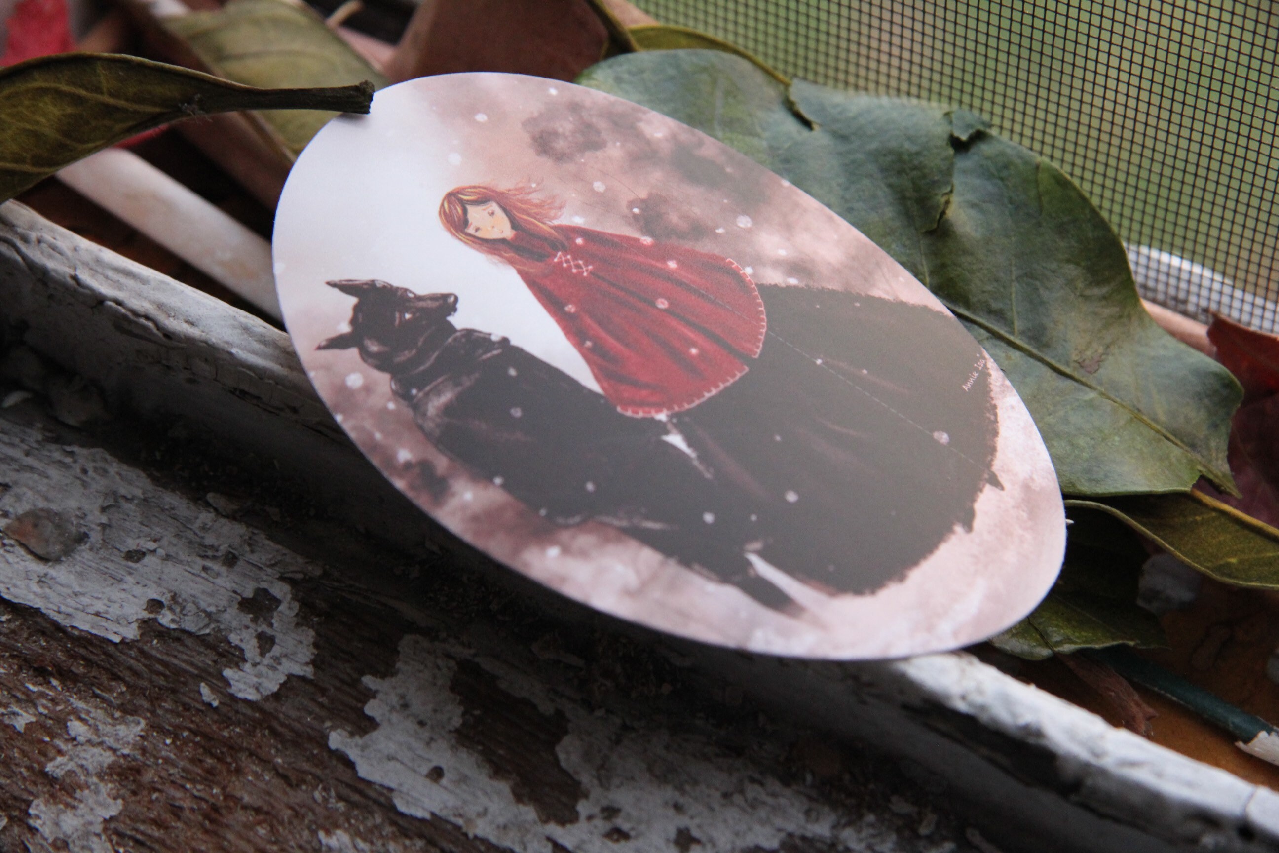 Red Riding Hood Sticker | Etsy