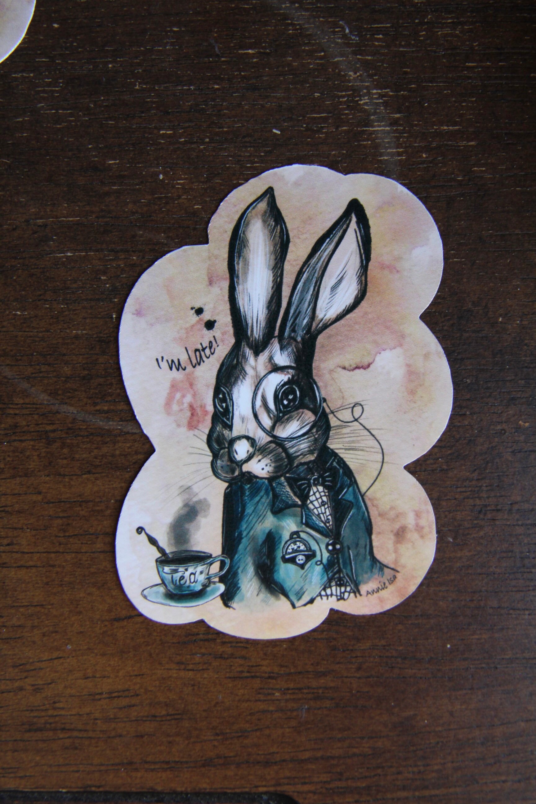 Alice in Wonderland White Rabbit Sticker | Etsy