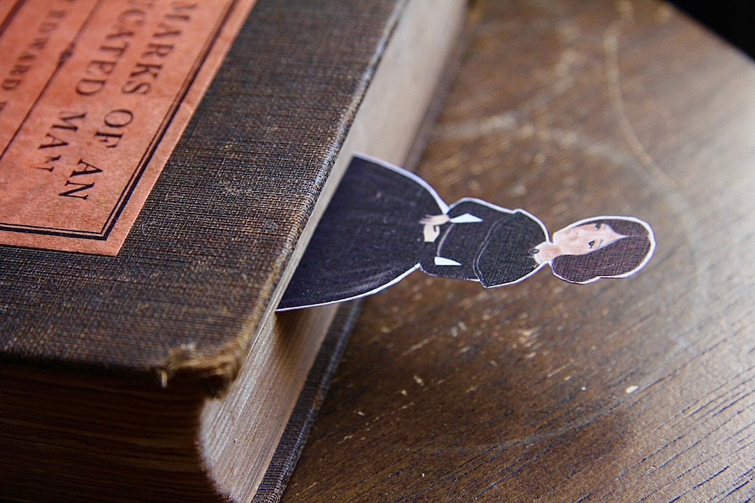 Emily Dickinson Bookmark, Paper Puppet, Tiny Bookmark, Book Lovers Art ...