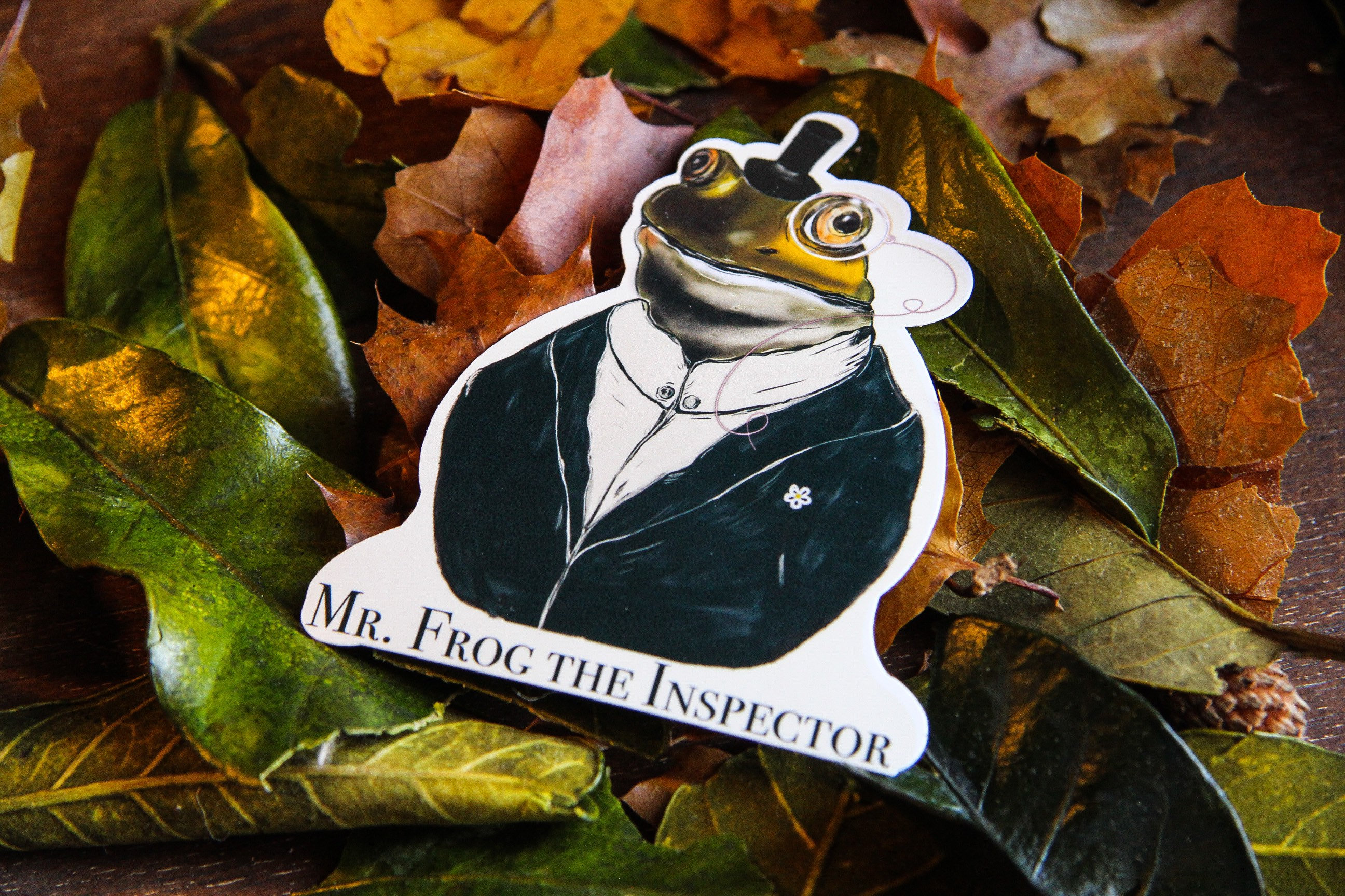 Mr. Frog the Inspector sticker detective lovers art Sherlock | Etsy
