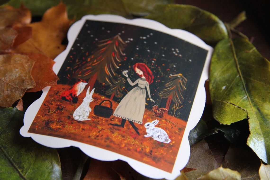 Woodland Friends Sticker, Forest Lover, Nature Lover, Forest Creatures ...