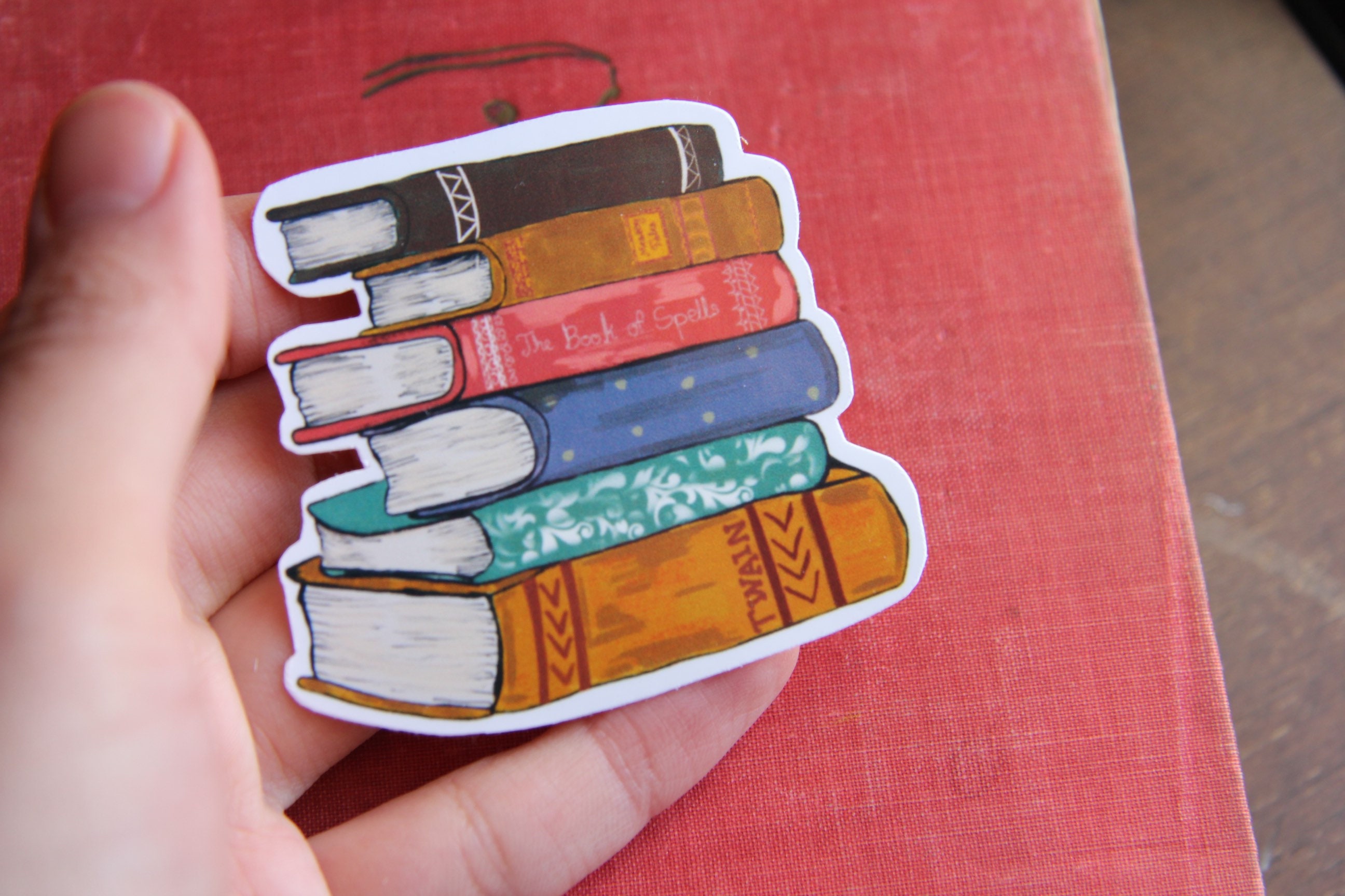Pile of Books Sticker - Etsy
