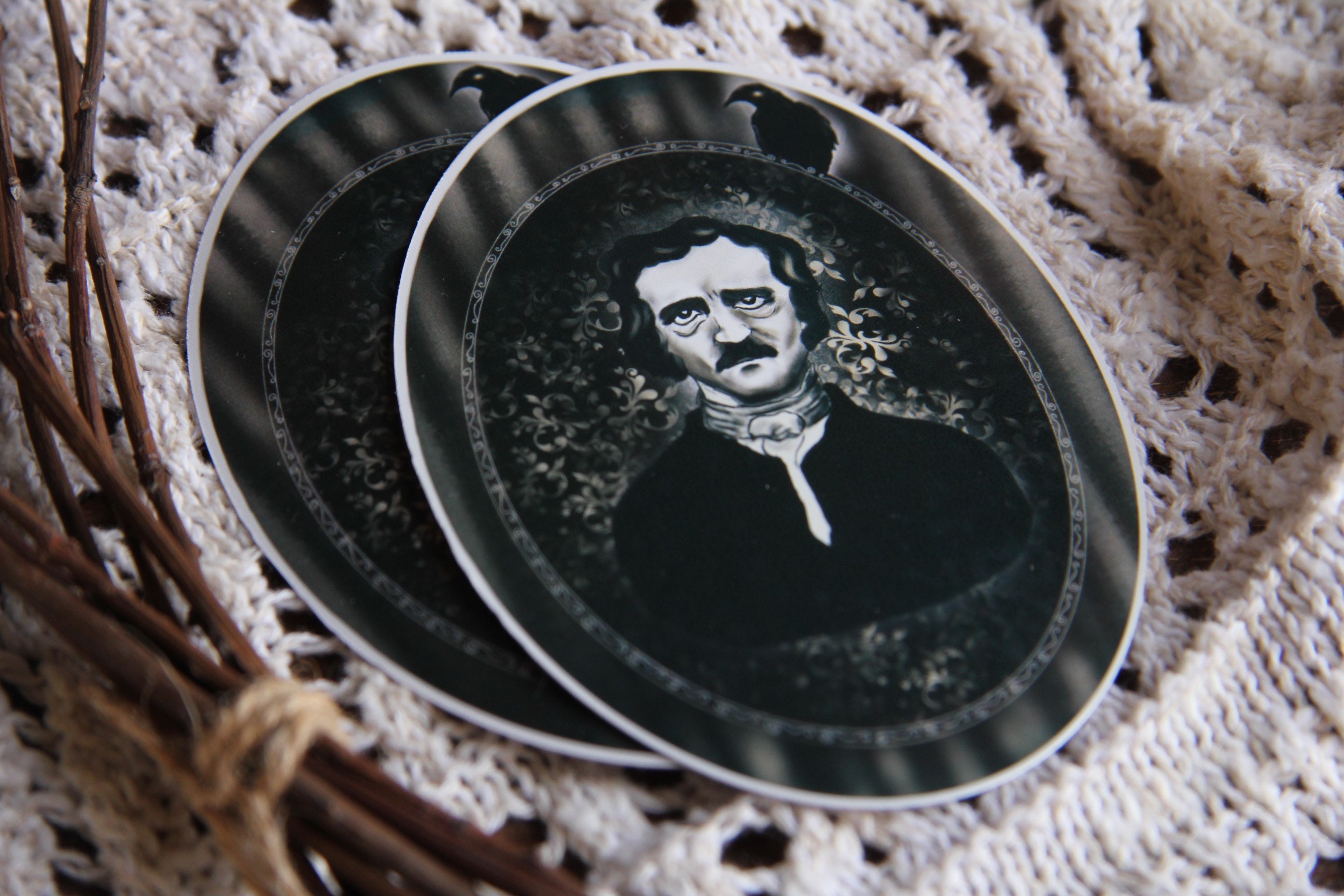 Edgar Allan Poe sticker Poe sticker | Etsy