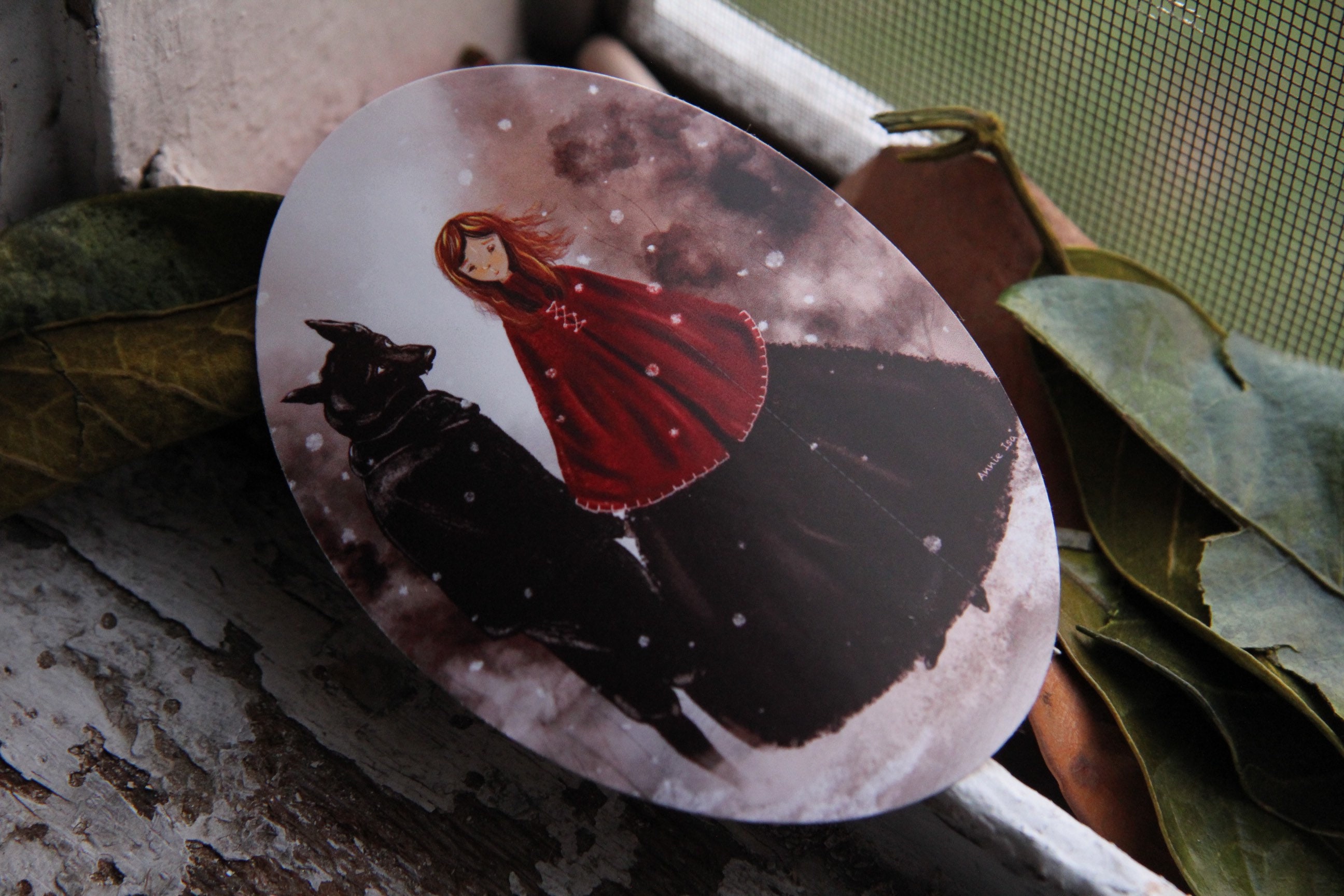 Red Riding Hood Sticker | Etsy