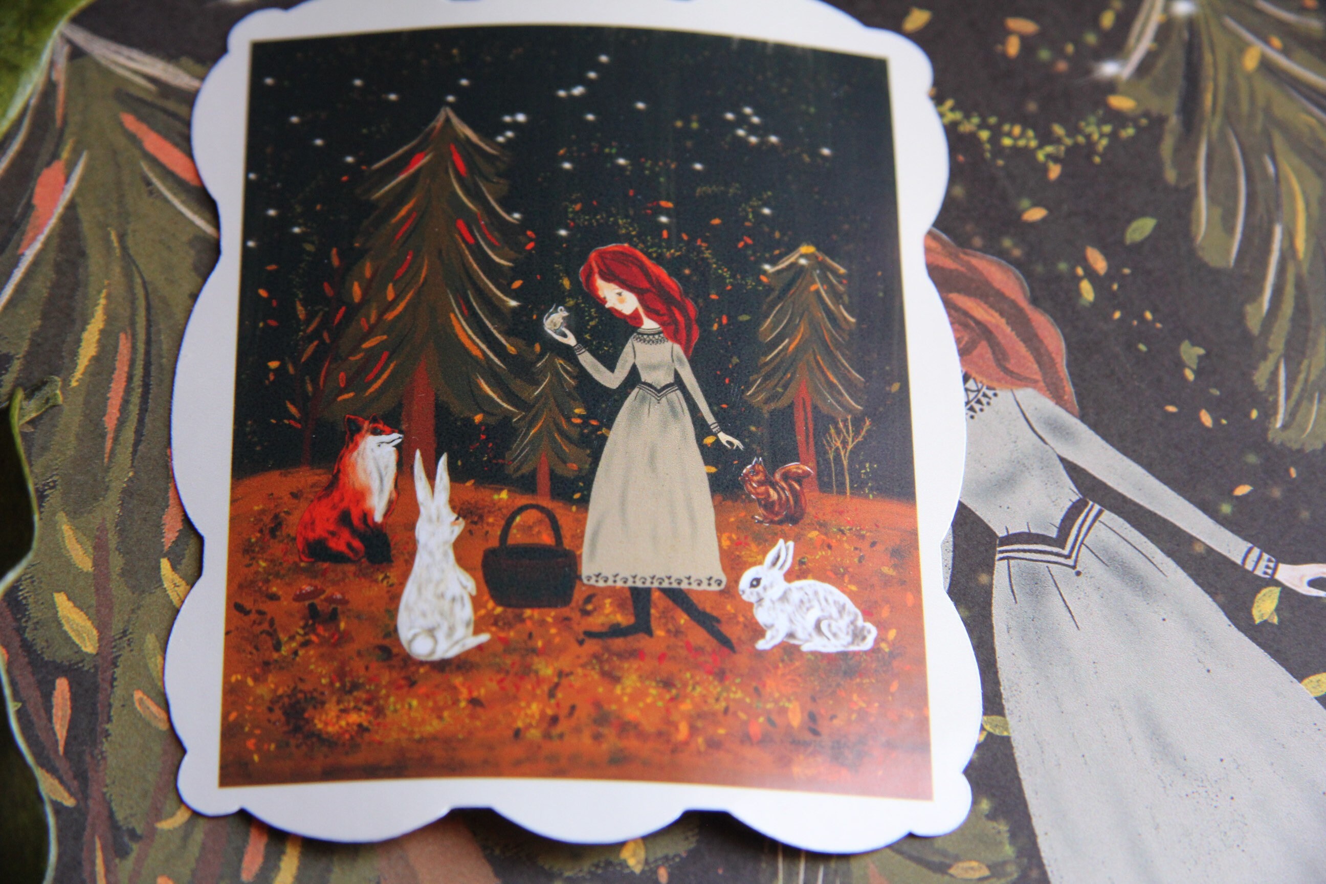 Woodland Friends Sticker, Forest Lover, Nature Lover, Forest Creatures ...