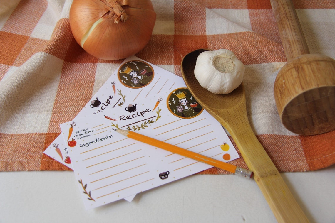 Recipe Cards Cooking Food Cooks Chefs Kitchen - Etsy