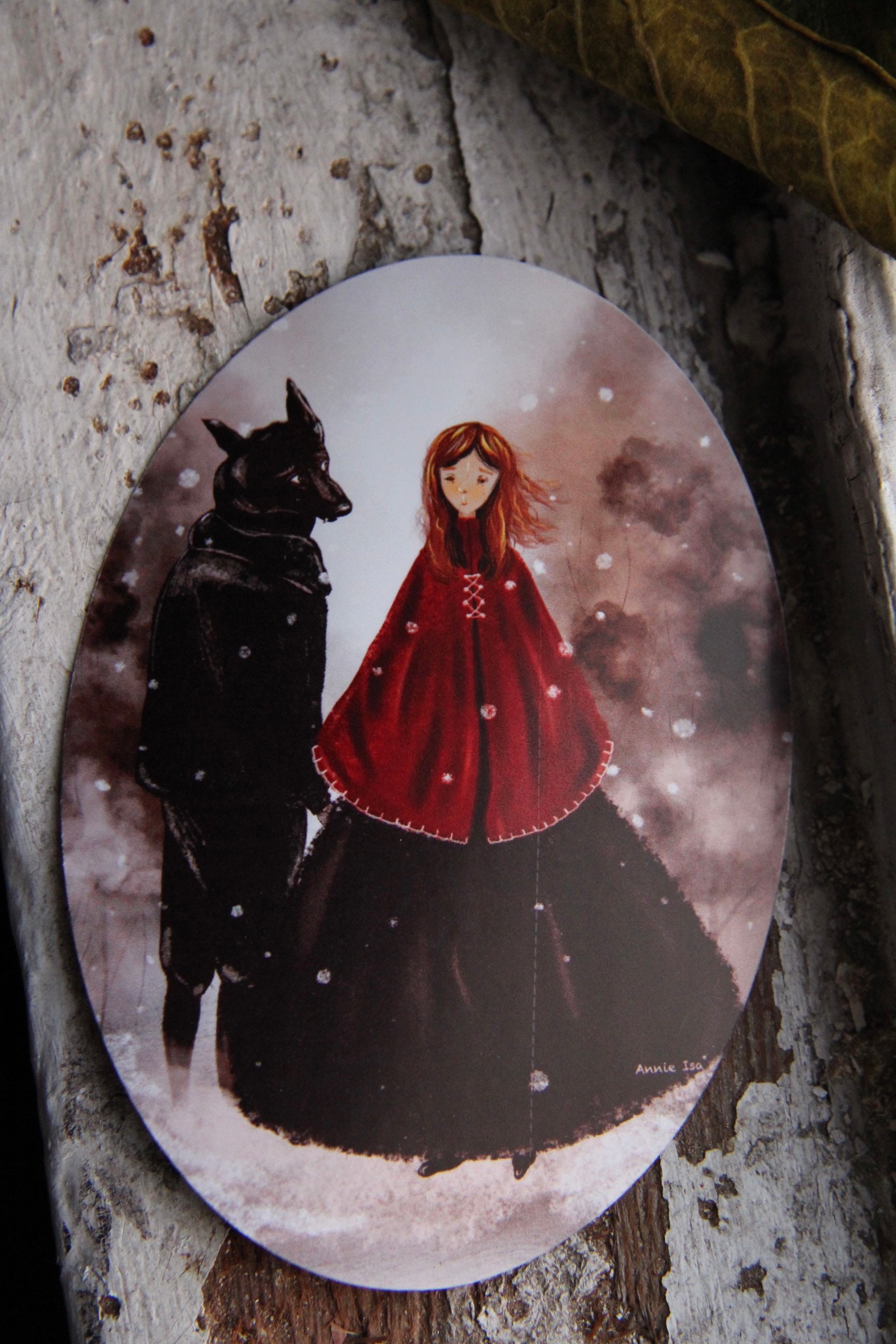Red Riding Hood Sticker | Etsy