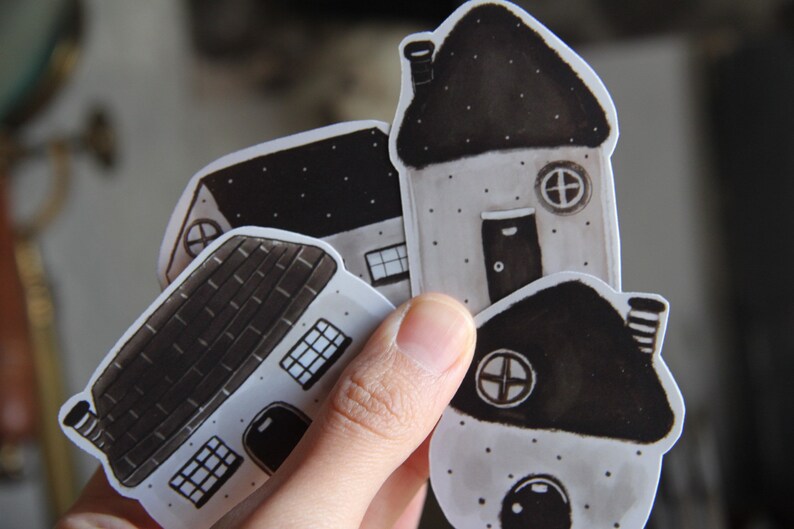 Village Houses Sticker Set Fairy Cottages Sticker Autumn - Etsy