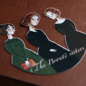 The Bronte Sisters Sticker, Gothic Sticker, Spooky Sticker, Sticker for ...
