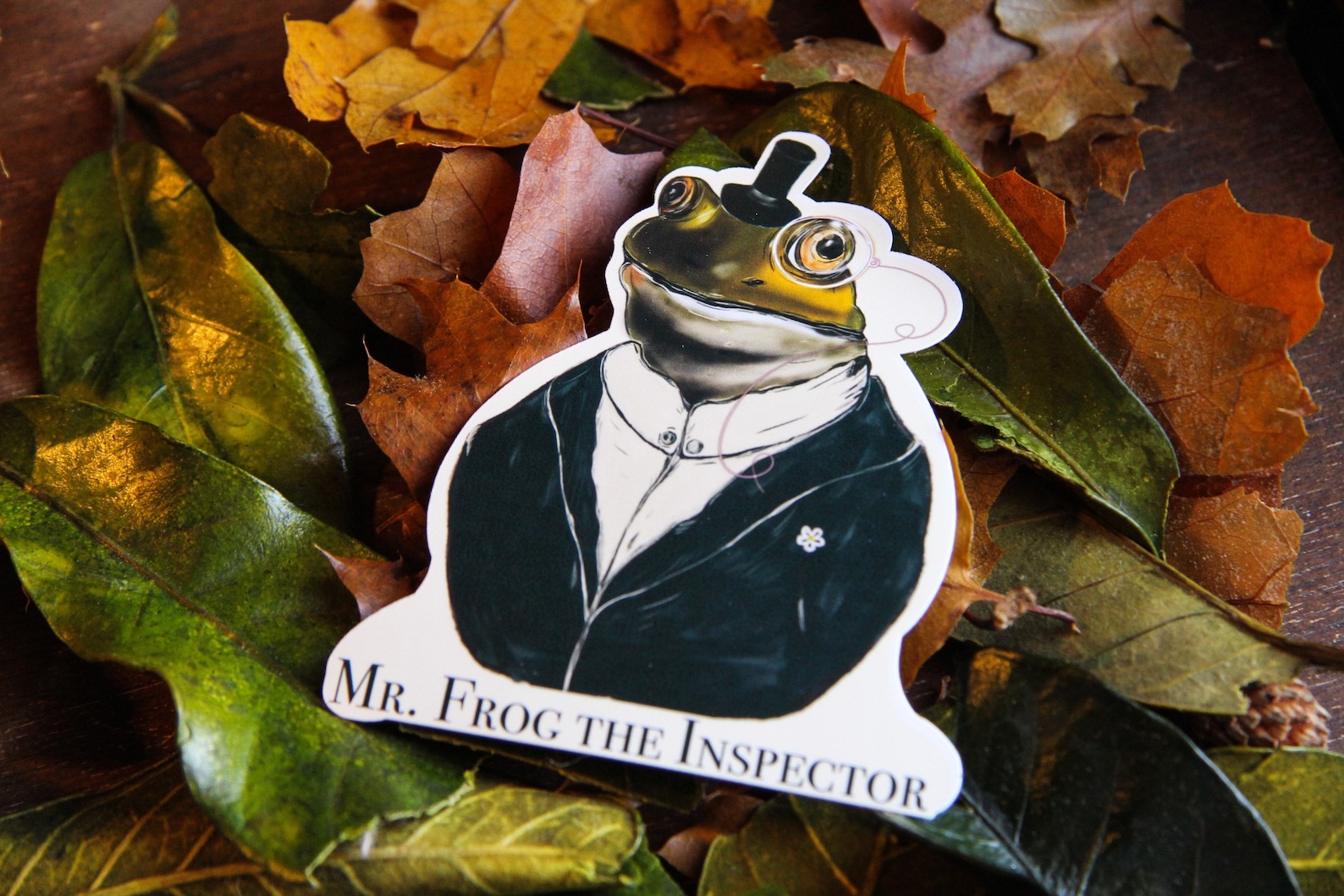 Mr. Frog the Inspector sticker detective lovers art Sherlock | Etsy