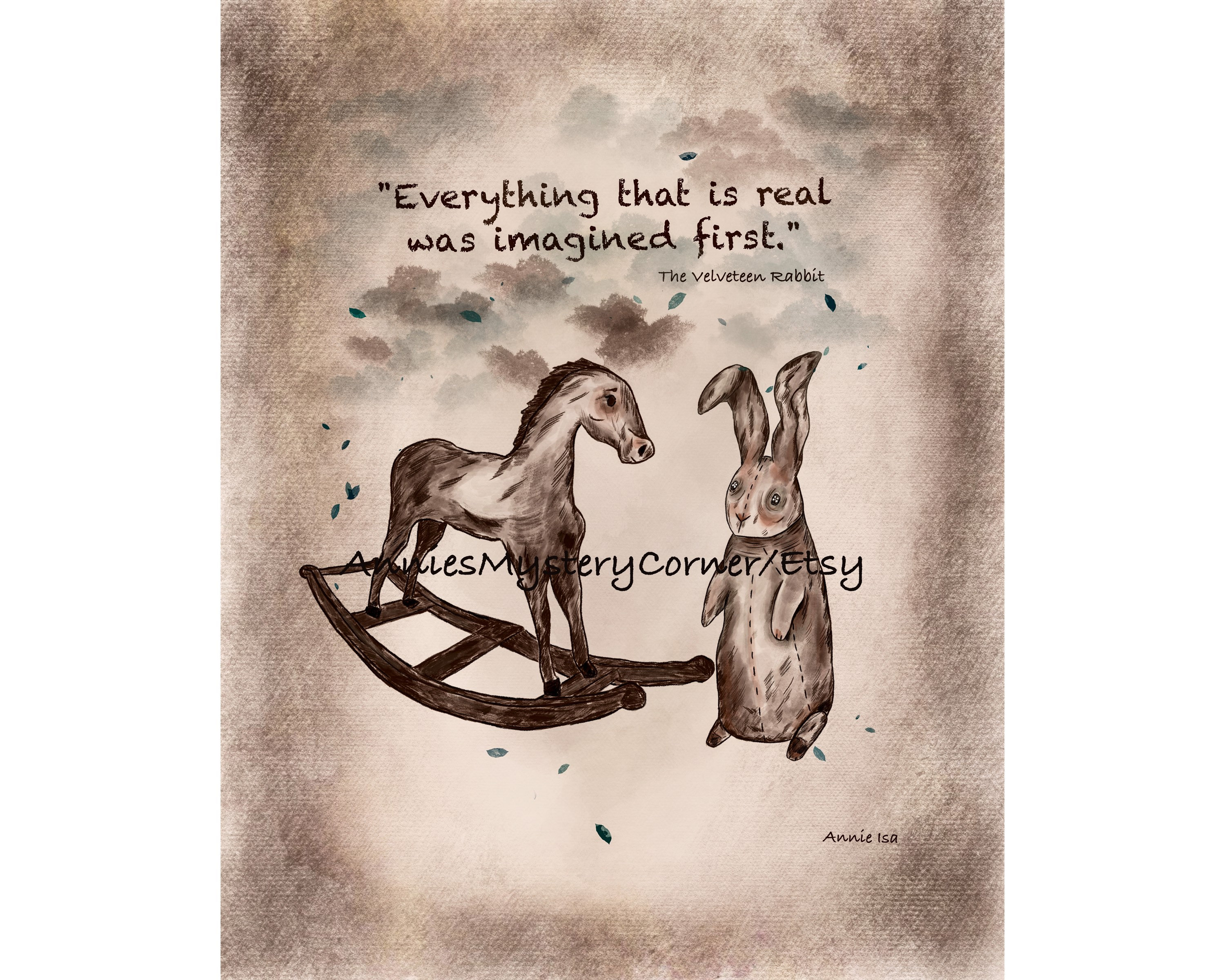 The Velveteen Rabbit Art Print | Etsy