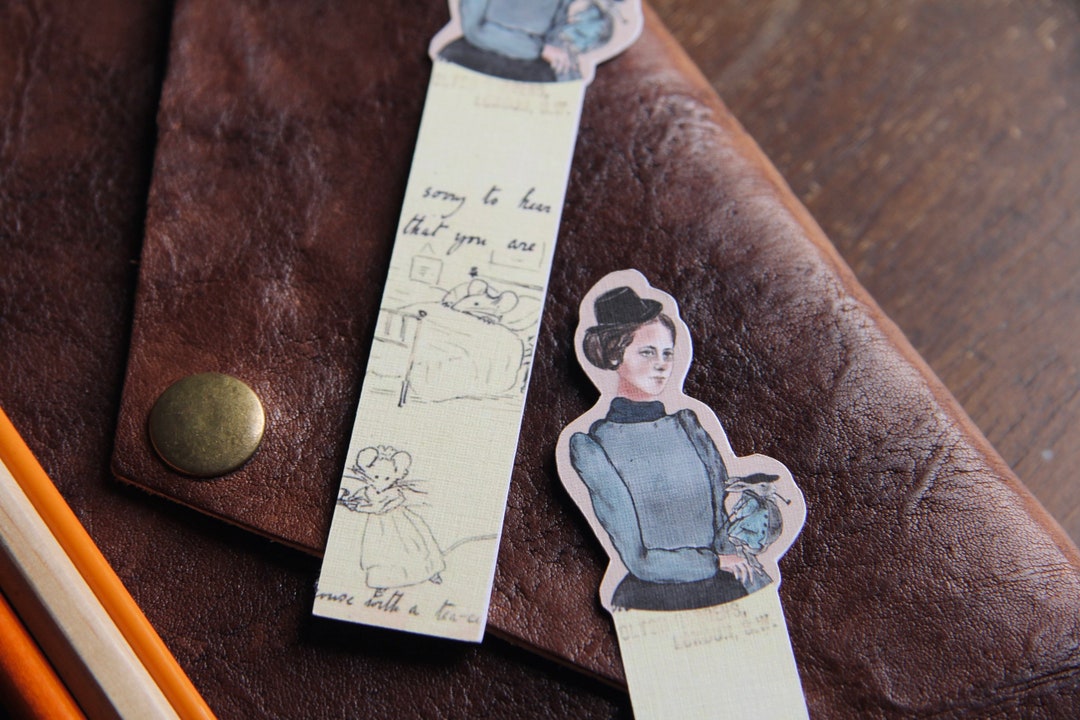 Beatrix Potter Bookmark, Tiny Bookmark, Book Lovers Art, Handmade ...