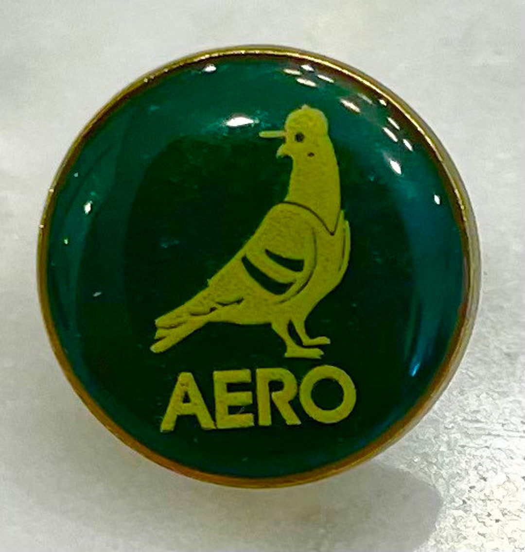 Aero Pin Flight Collectible Lapel Green Gold - Etsy