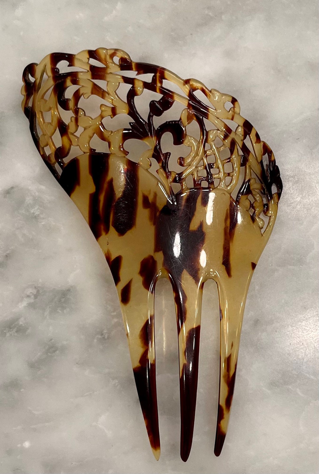 Victorian Hair Comb Large 6” Tall From Estate Collection Ornate - Etsy