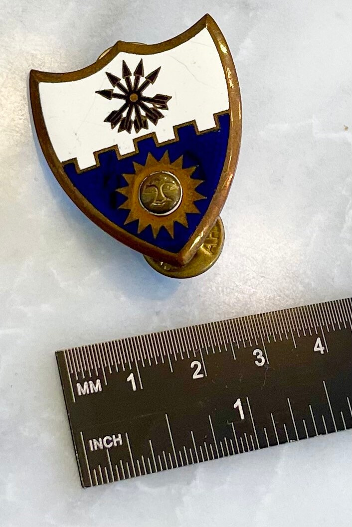 Shield Arrows Sun Pin Badge Heavy Old Enamel Gold - Etsy