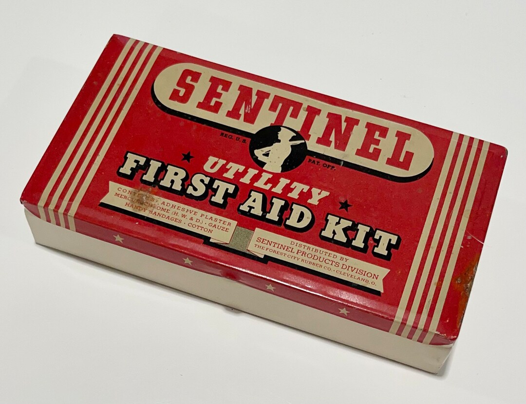 Sentinel First Aid Kit With Contents Collectible Medical Vintage - Etsy