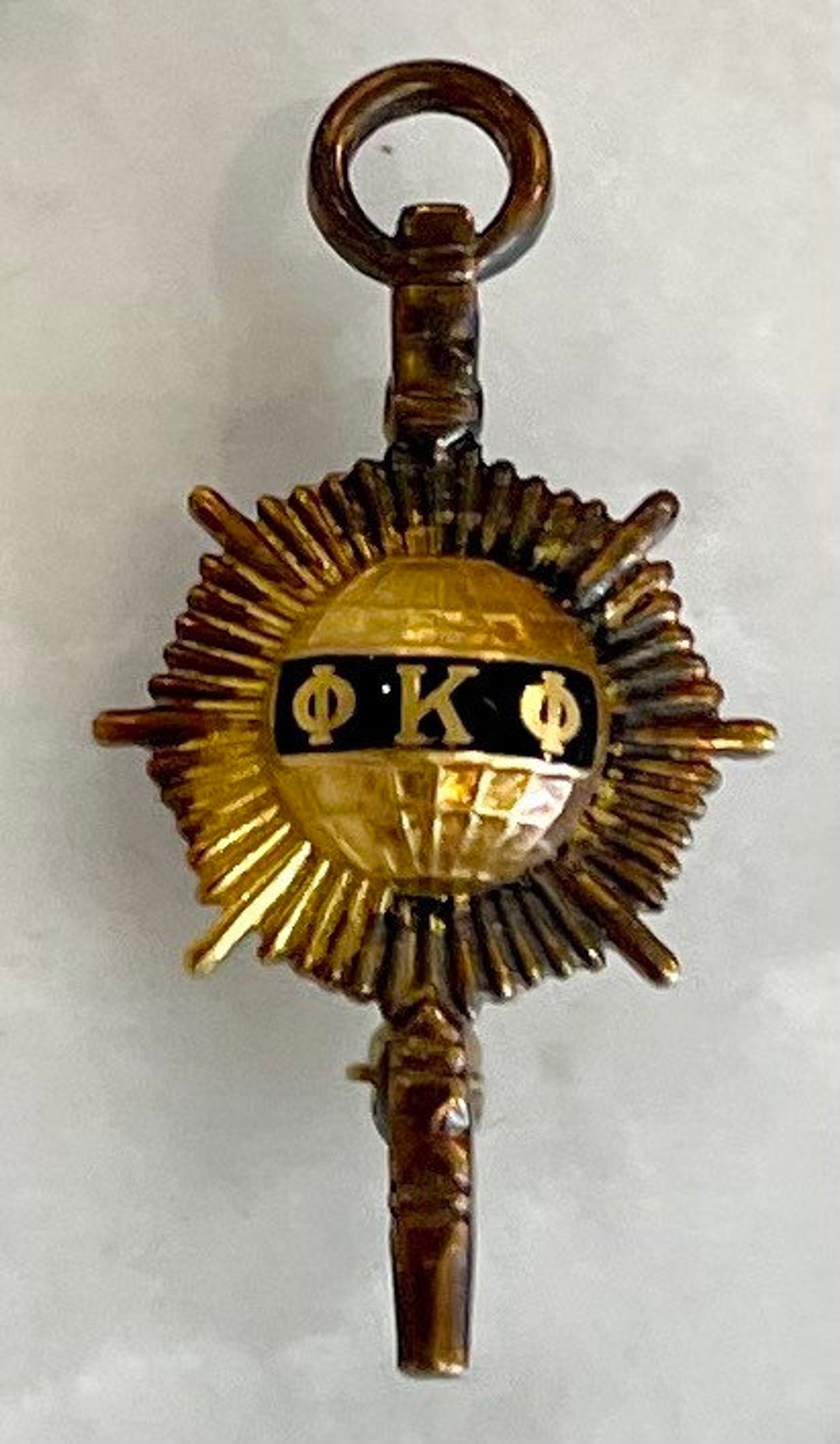 Greek Pin Sorority Fraternity Gold Black Vintage - Etsy