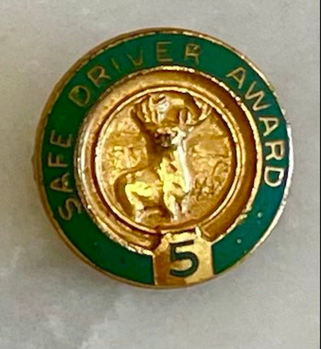 Hartford Pin Safe Driving Accident and Indemnity Pin Gold Green Enamel ...