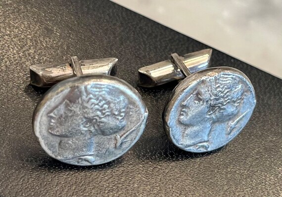 Alva Studios Cufflinks Signed Silver Woman - Gem
