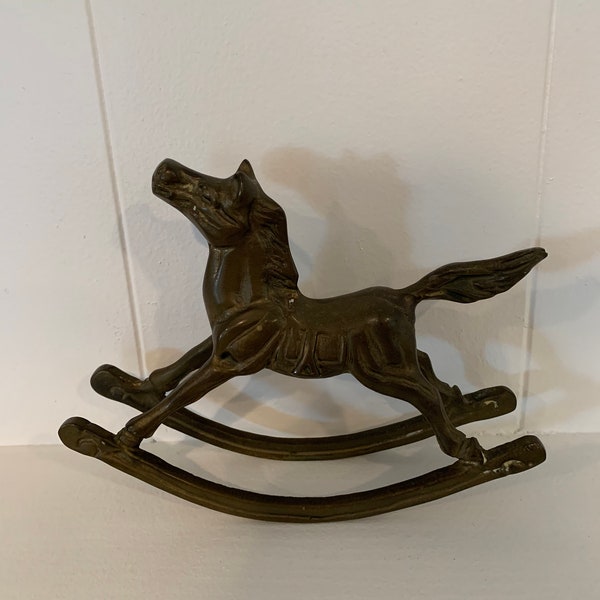 Brass Rocking Horse - Etsy