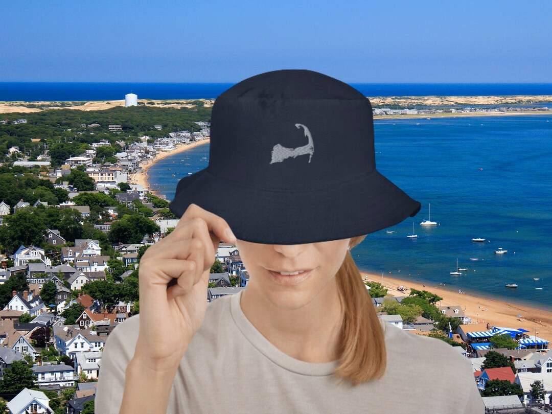 Cape Cod Hat, Embroidered Sewn Cape Outline Men's Women's Silhouette ...