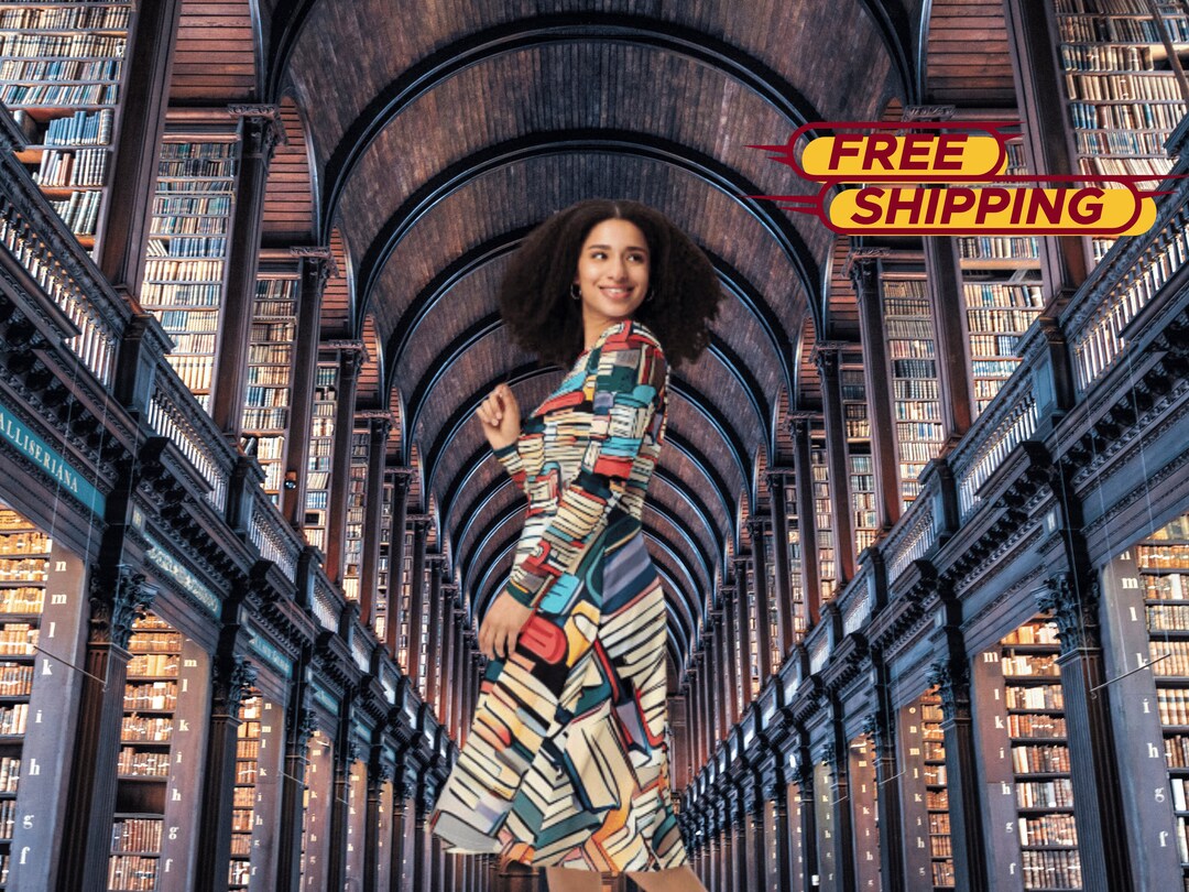 Library Book Dress, Bookworm Lover Card Dresses Librarian Reading Skirt ...